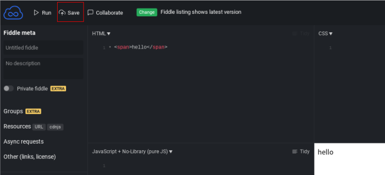 JSFiddleでコードを保存＆共有する方法 | Web Apps Labo